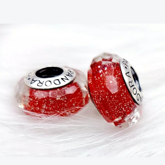 Pandora | Jewelry | Pandora Cerise Radiant Hearts And Murano Set | Poshmark